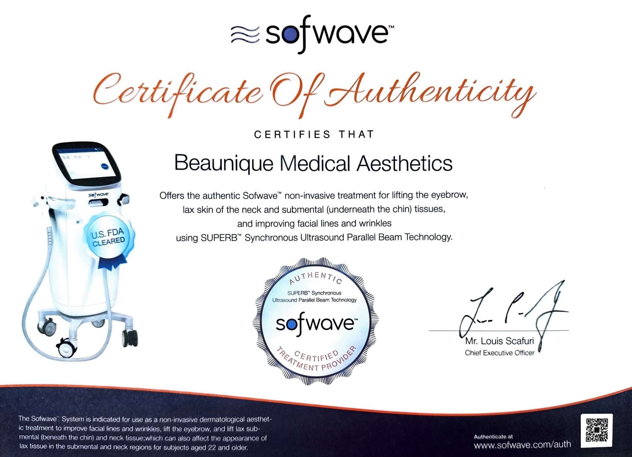 Sofwave™ | Beaunique Medical Aesthetics
